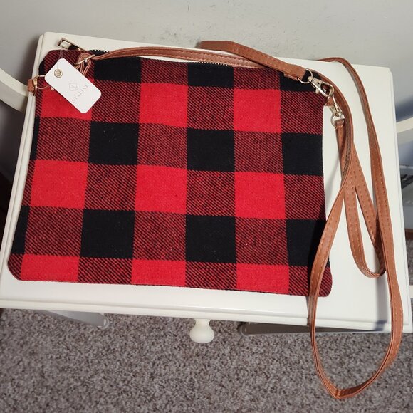 Styline | Bags | Styline Black Red Buffalo Plaid Fabric Crossbody ...